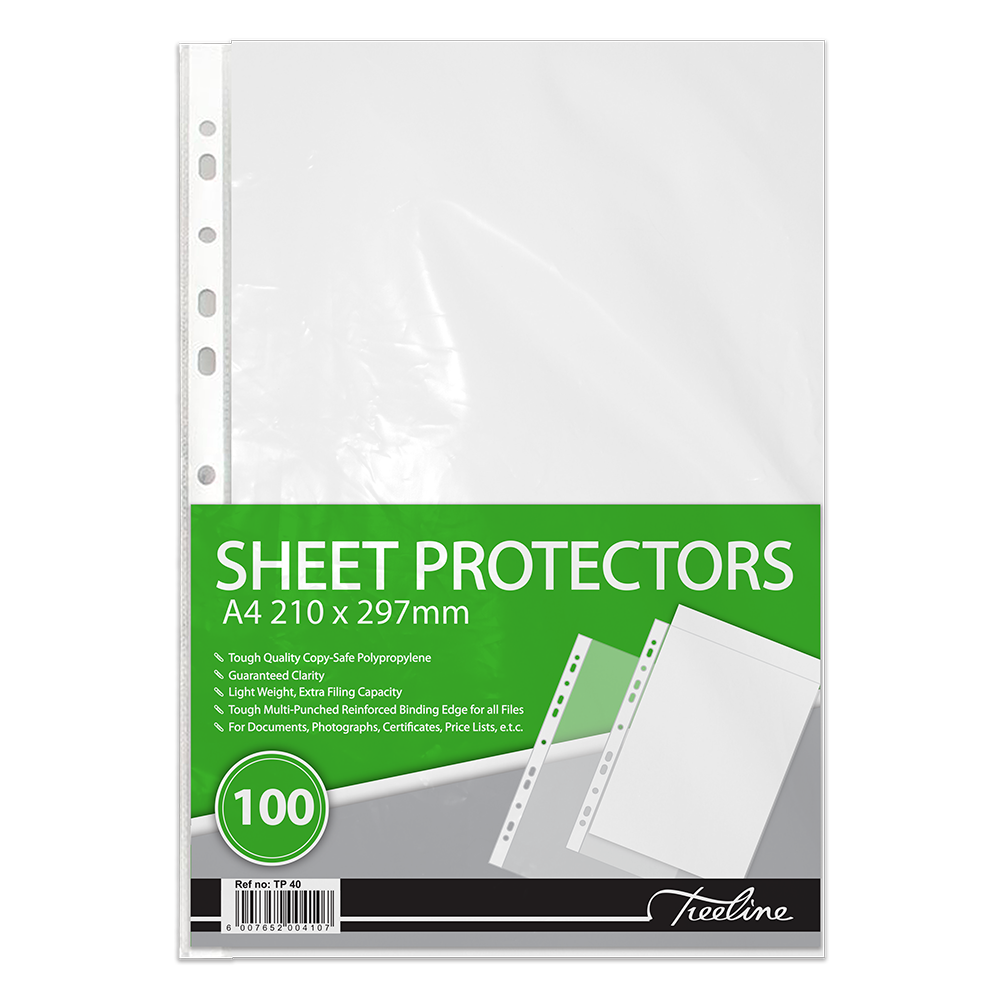 A4 Filing Pockets PP Pack of 100's - 40 Micron Clear Colour - City ...