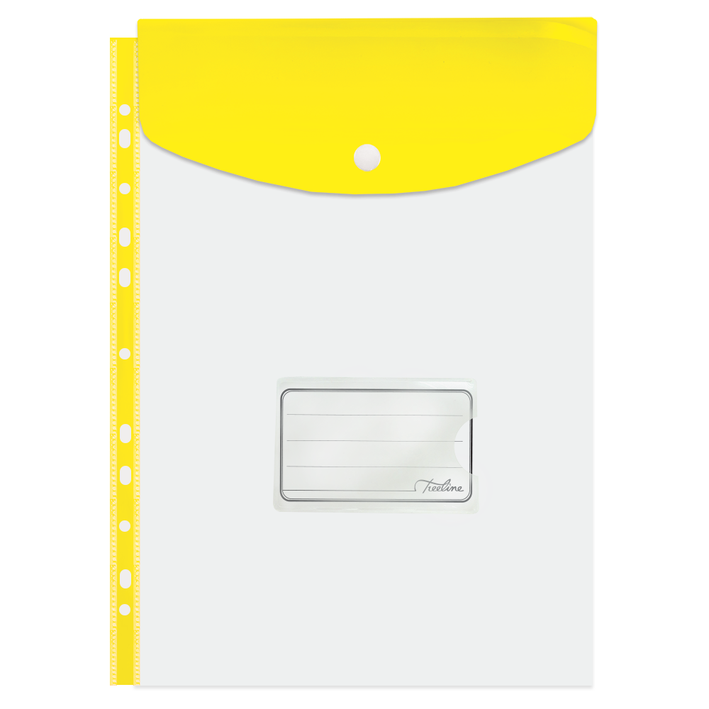 A4 Filing Carry Folder with Stud (Open Short Side) 180 Micron Yellow ...