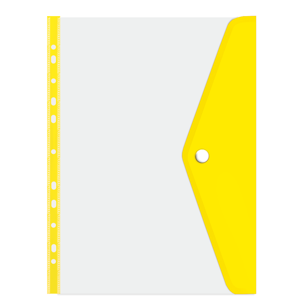 A4 Filing Carry Folder with Stud (Open Long Side) 180 Micron Yellow ...
