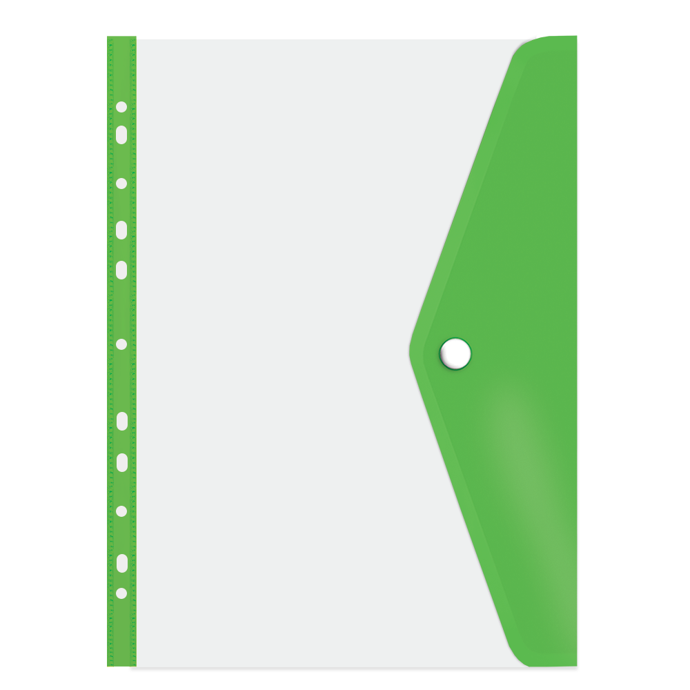 A4 Filing Carry Folder with Stud (Open Long Side) 180 Micron Lime Green ...