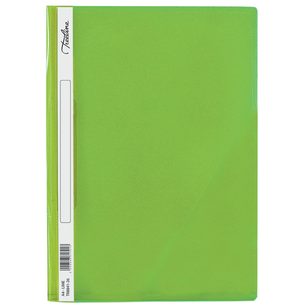 Executive Quotation Folders PVC Clear Front and Colour Lime with White ...
