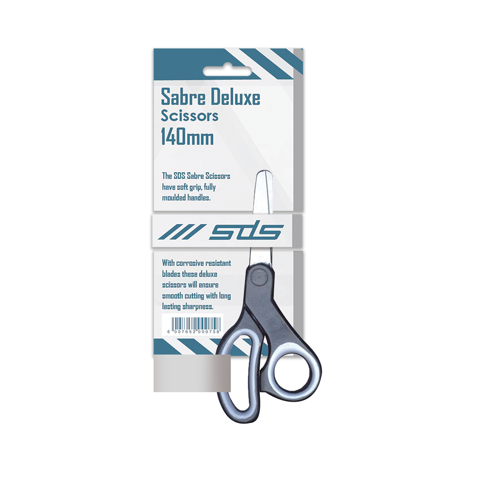 Sabre Deluxe Scissors 140mm, Black Handle Soft Grip - City Stationers ...