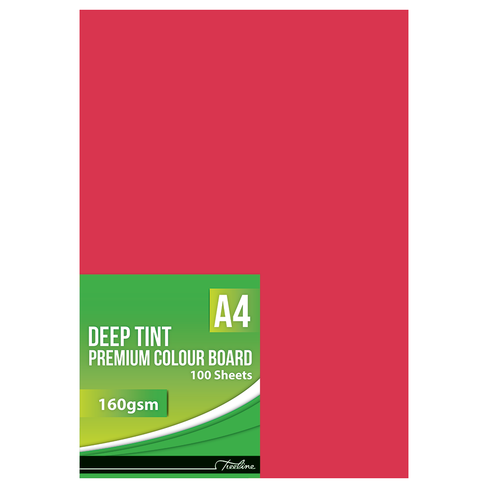 Project Board Deep Tint 160gsm A4 Deep Tint 100's Red - City Stationers ...