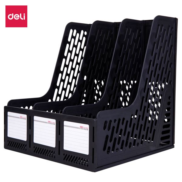 Magazine Holder 265x250x295mm Black 3 Divider - City Stationers | Shop ...