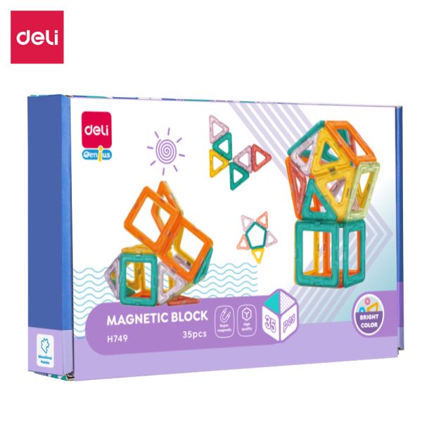 Magnetic Building Blocks 35pieces, Assorted Colors & Shapes - City ...